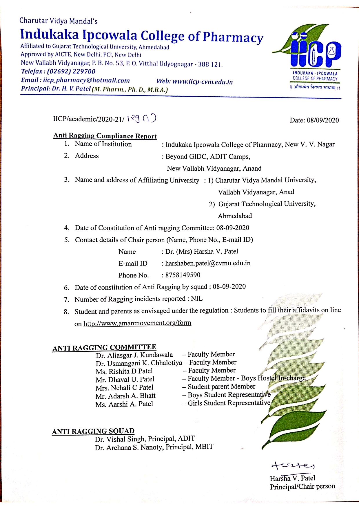 ANTI-RAGGING COMMITTEE